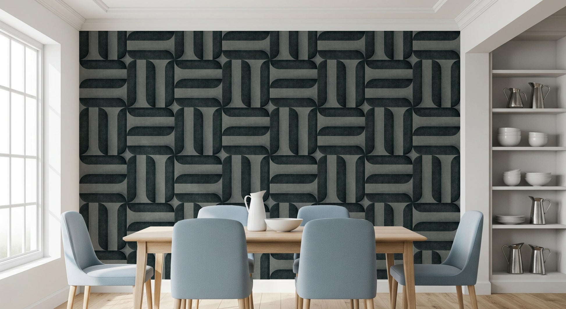 Denim Texture Wallpaper - Retro Modern Style