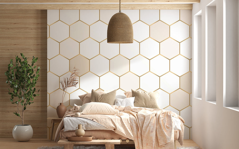 Stylish Honeycomb Hexagon Wallpaper Murals for Modern Spaces