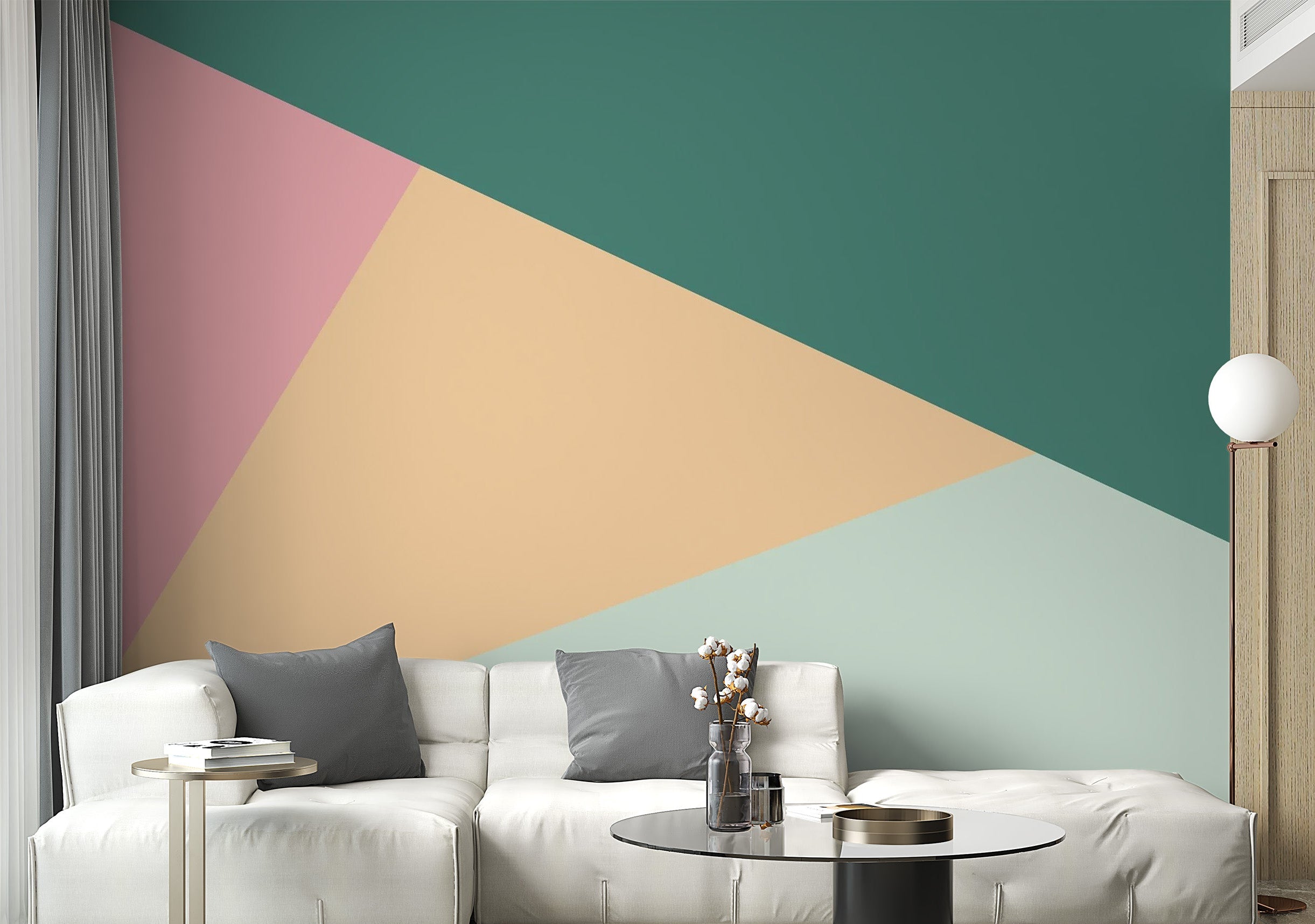 Colorful Geometric Triangle Wallpaper - Vibrant Modern Style