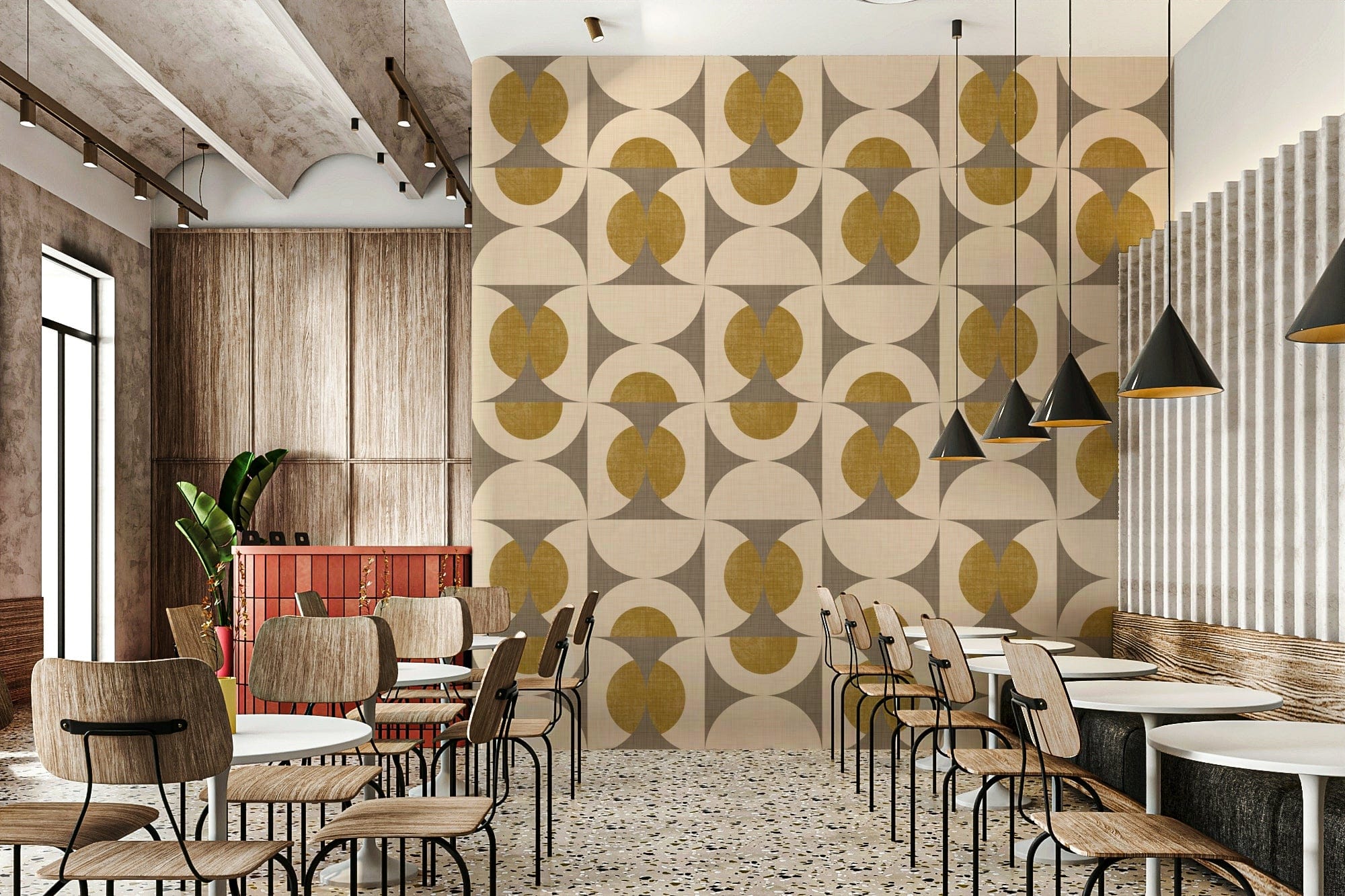 Retro Arc Geometric Wallpaper | Shop Australia