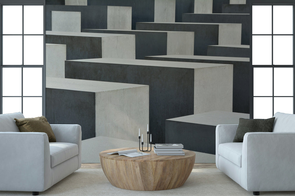 Modern Concrete Block Wallpaper | Shop Australia