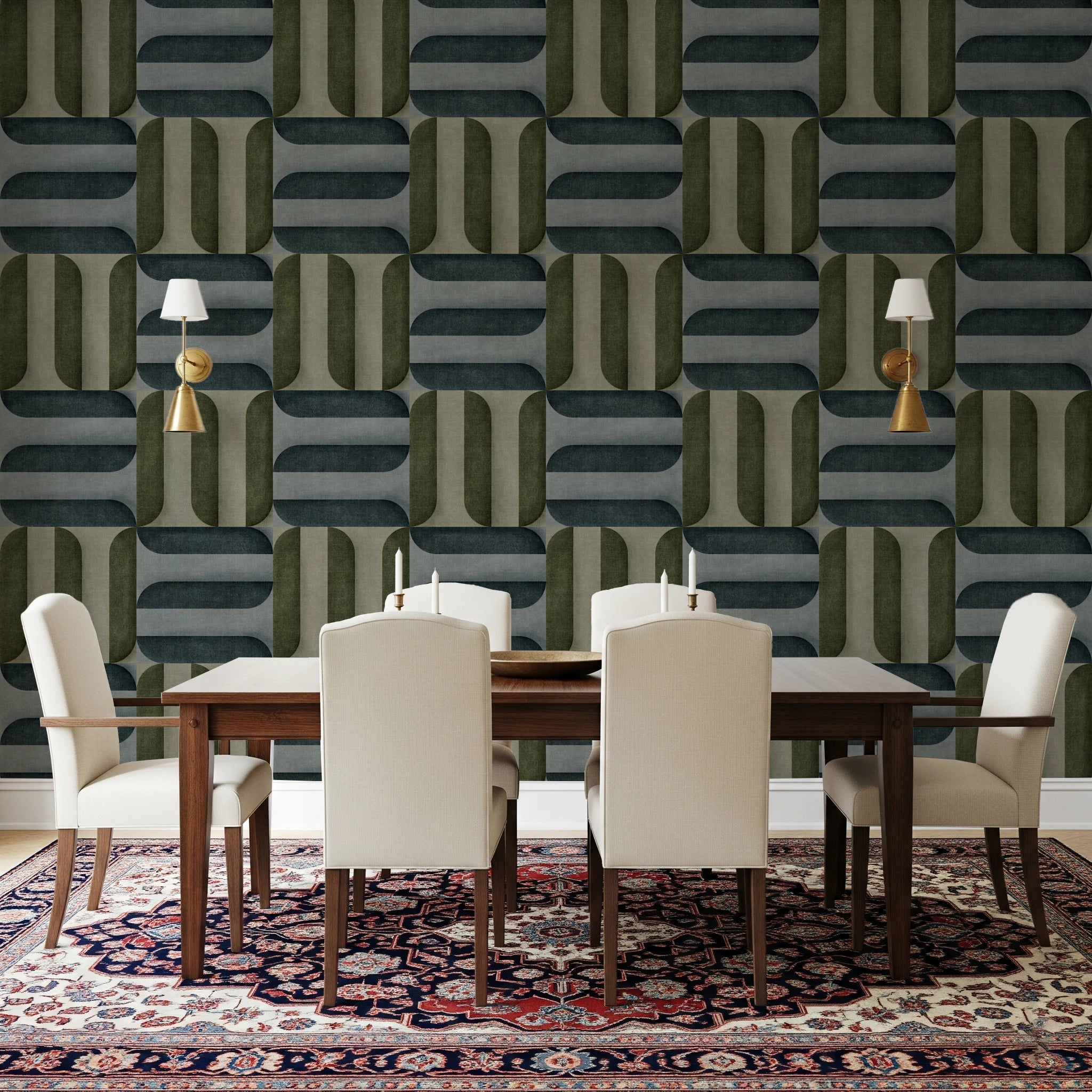 Winter Hues Geometric Wallpaper