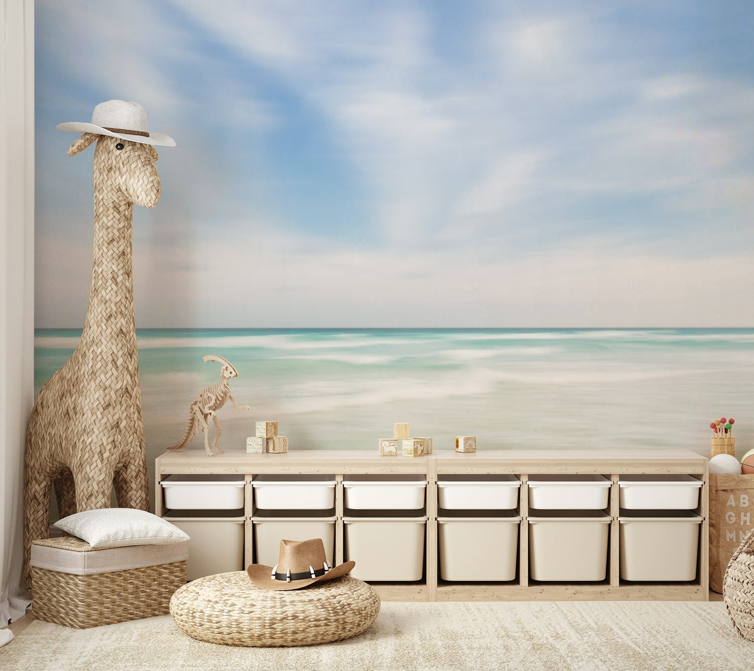 Tranquil Turquoise Sea Wallpaper Mural - Oceanic Dreamscape