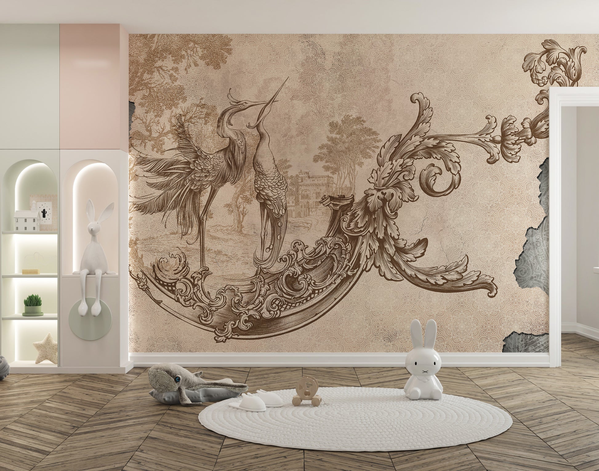 rococo wallpaper mural