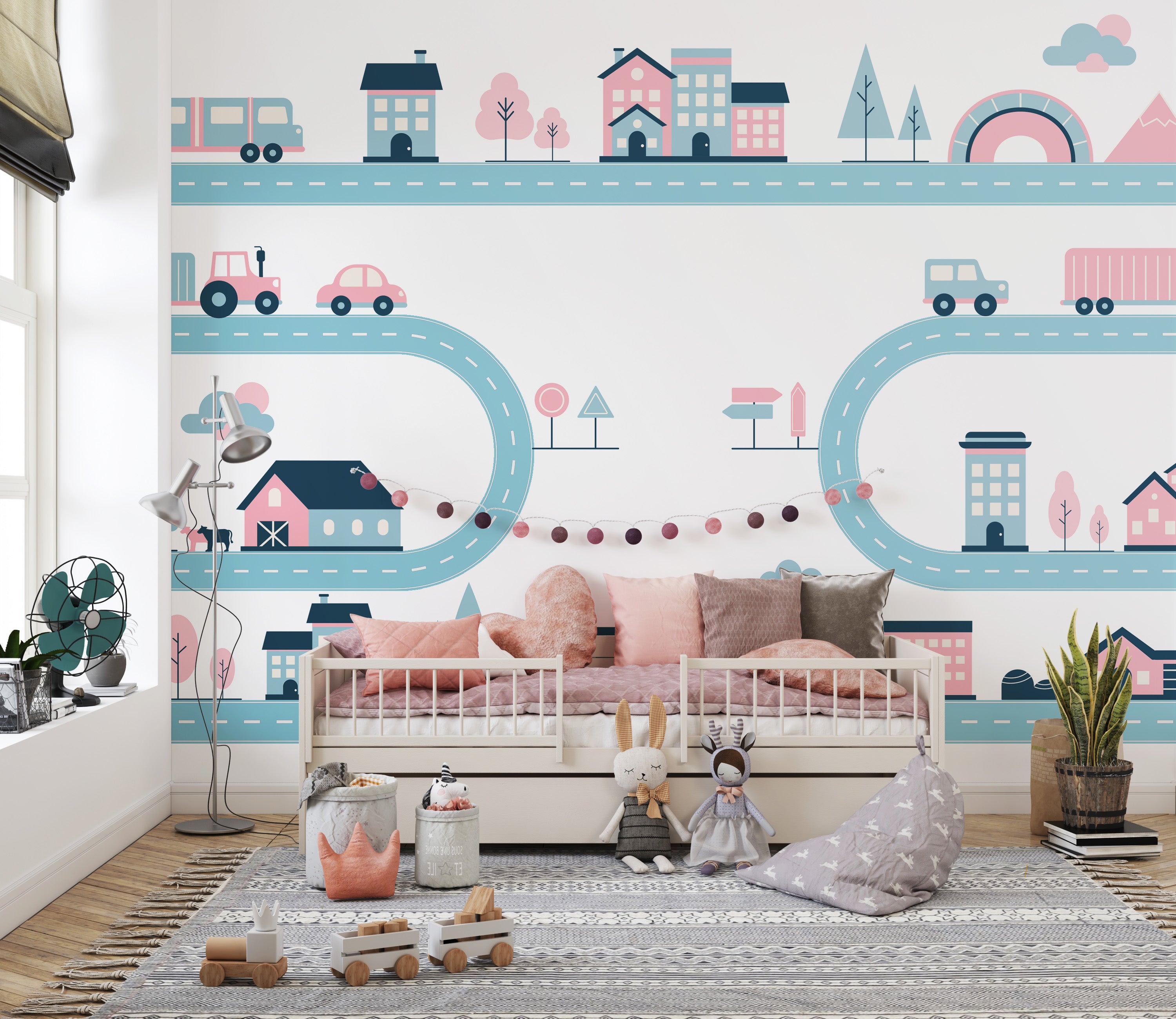 Shop Tiny Town Urban Play Mural for Kids - Fun Decor