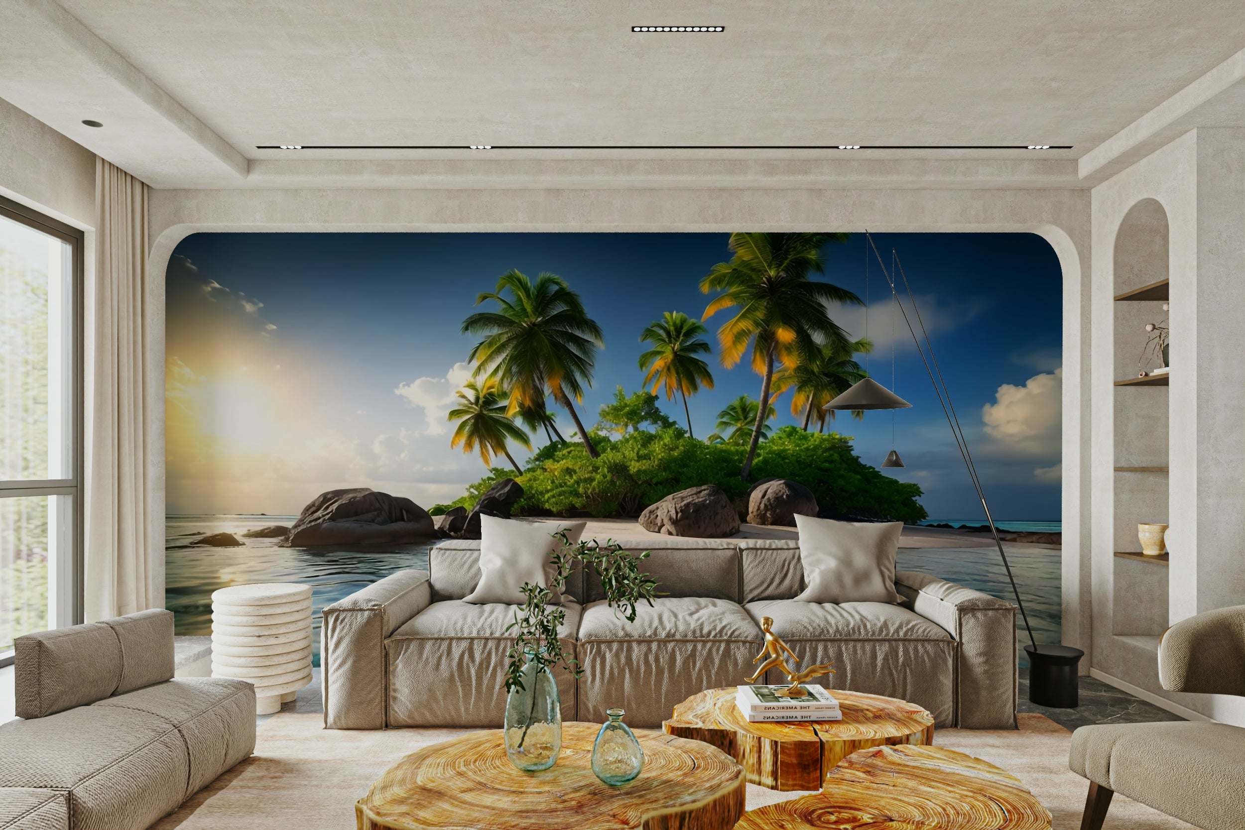 Tropical Island Dreams Wall Mural – Lush Peel and Stick Wallpaper